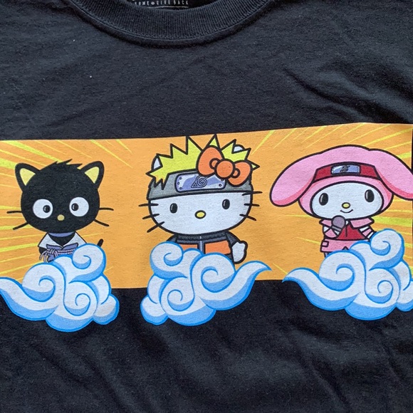 Box Lunch | Tops | New Naruto Shippuden X Hello Kitty Akatsuki Clouds T ...